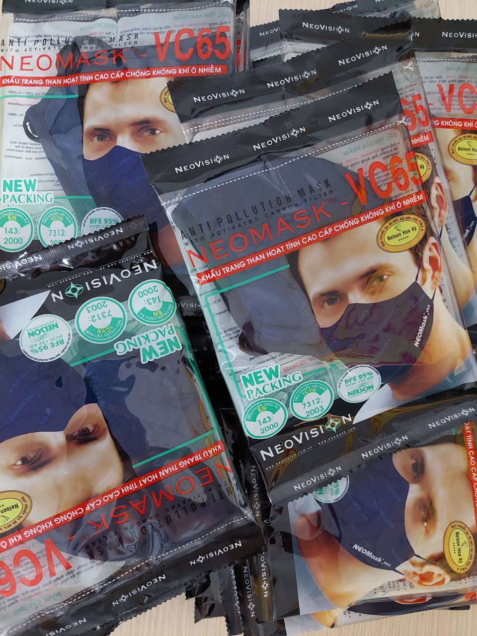 Khẩu Trang Than Hoạt Tính NeoMask VC65 - Vật Tư An Phúc