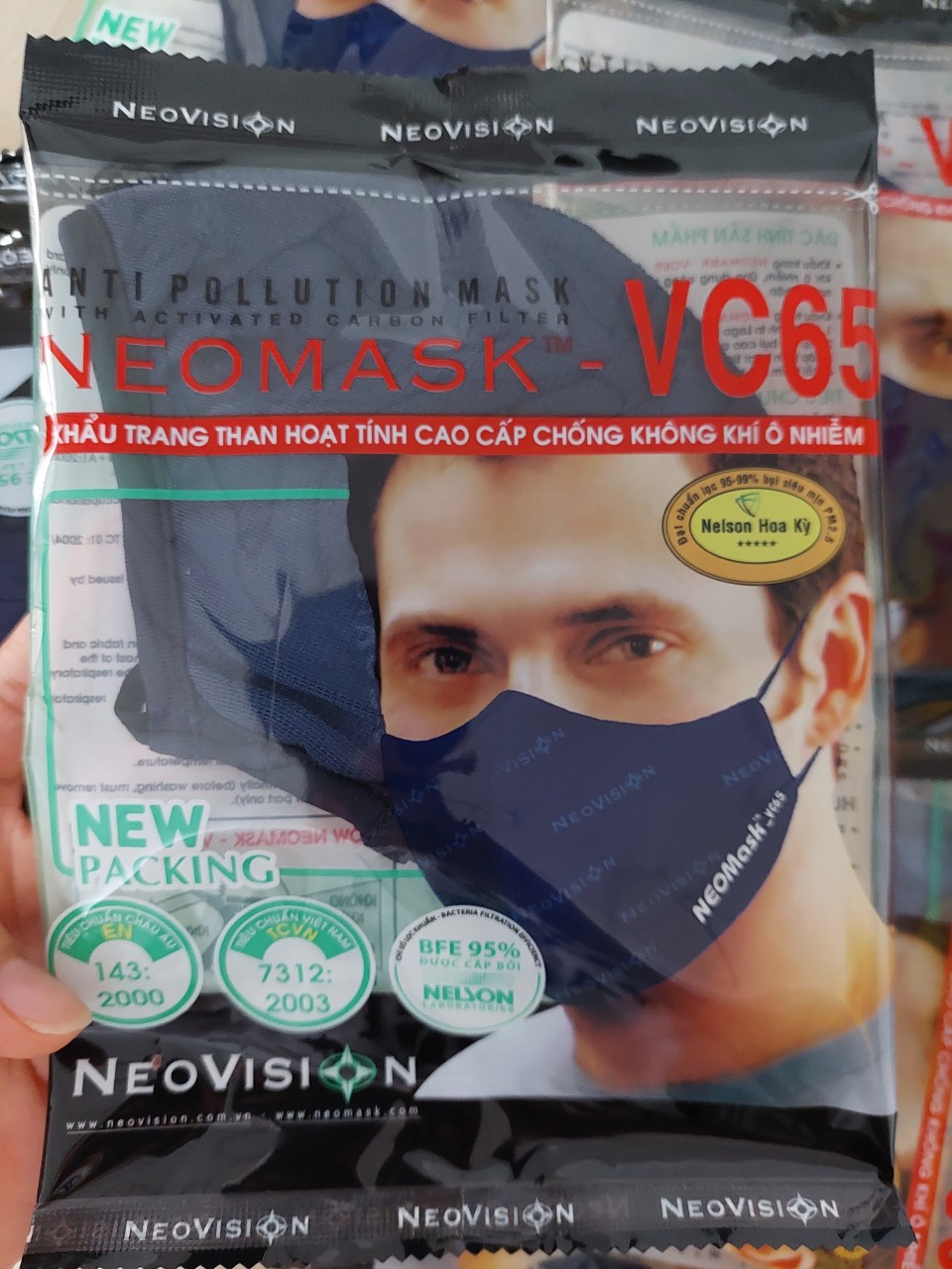 Khẩu Trang Than Hoạt Tính NeoMask VC65 - Vật Tư An Phúc